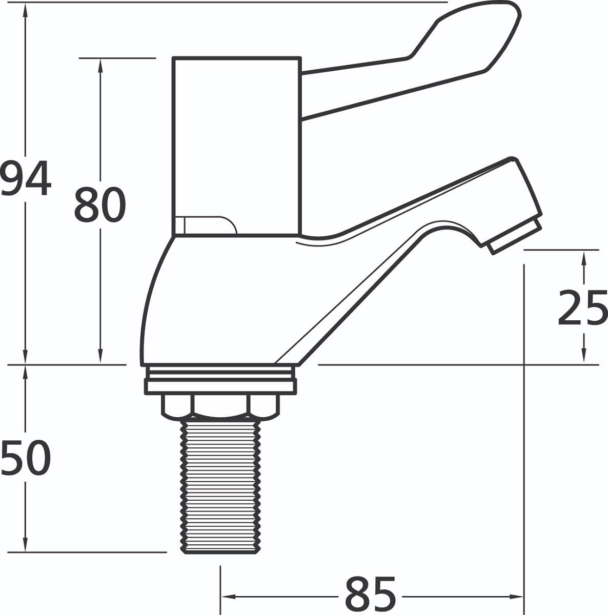 Mechline CaterTap WRCT-500BL3 ½ Inch Basin Taps (Pair)