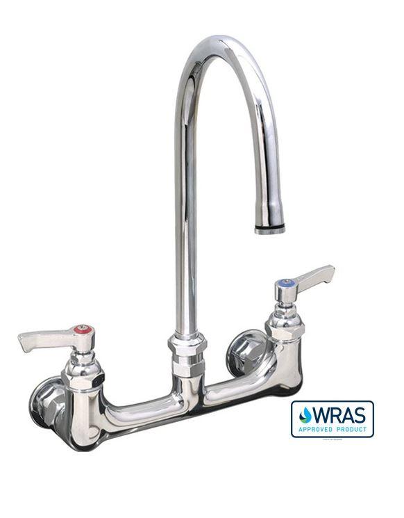 Mechline AquaJet AJ-W-4, Wall Mounted, Twin Water Feed Commercial Tap