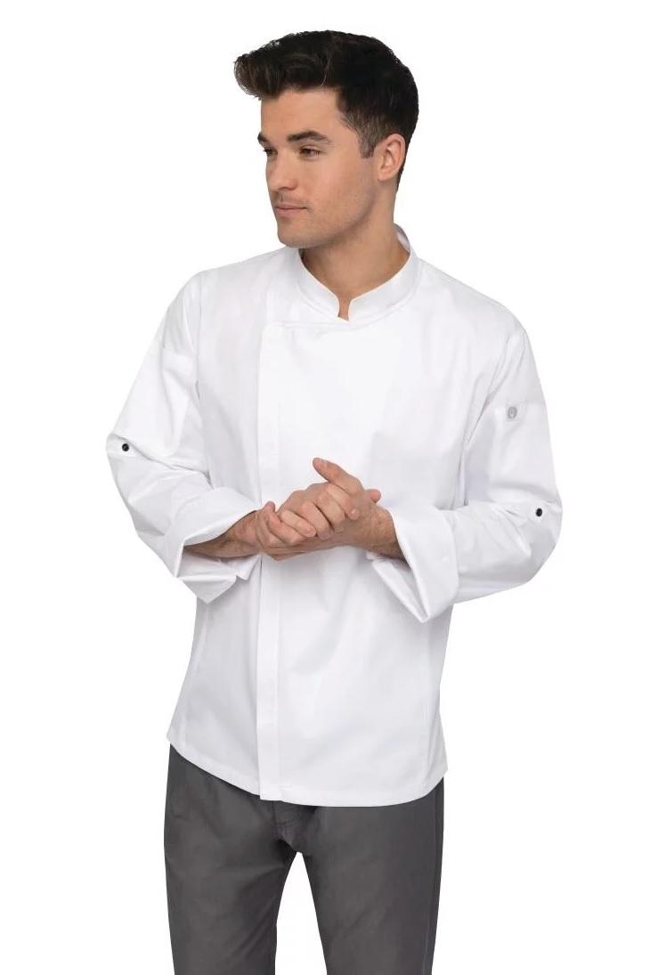Chef Works BB264 Urban Hartford Lightweight Zipper Chefs Jacket White.