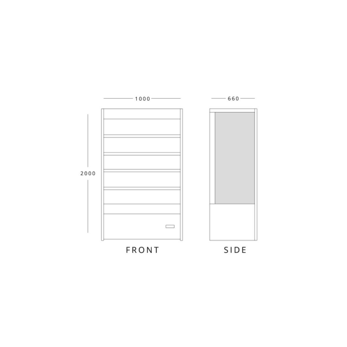 Blizzard BTD100BK Slim Tiered Display 1000mm Wide