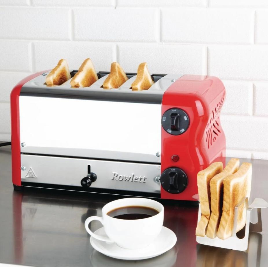 4-Slot Toaster - Rowlett Esprit - Red - Caterkwik