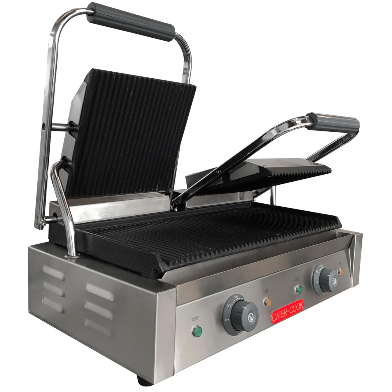 Cater-Cook CK8013 Double Ribbed Contact Grill | Unbeatable Prices with ...