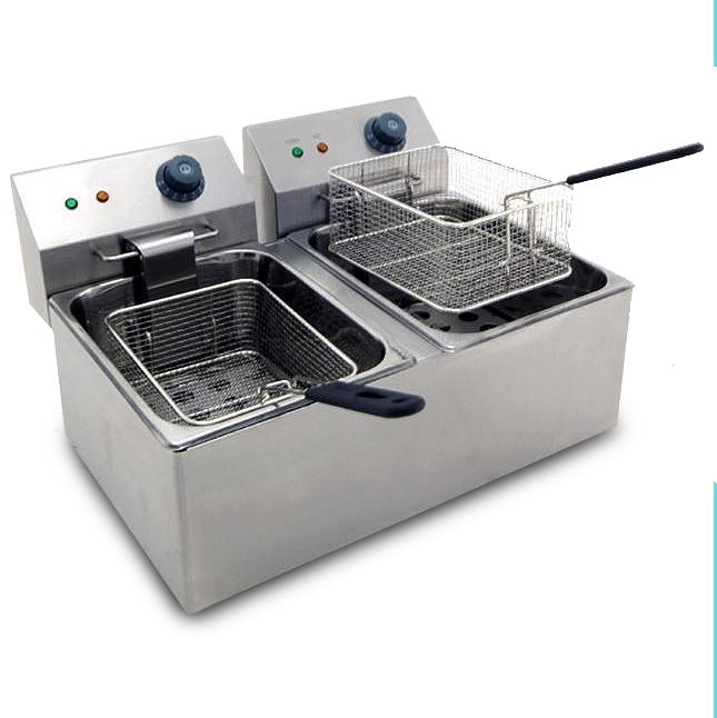 Cater-Cook CK8303 Twin Tank 8ltr Electric Counter Top Fryer ...