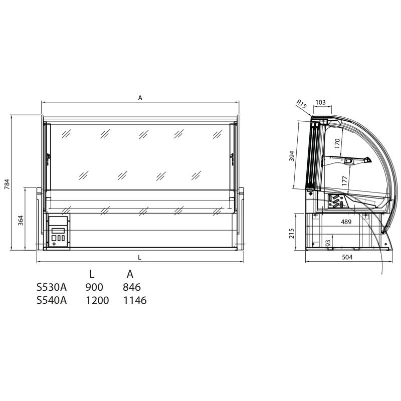 Interlevin Cold Counter Top Display S530