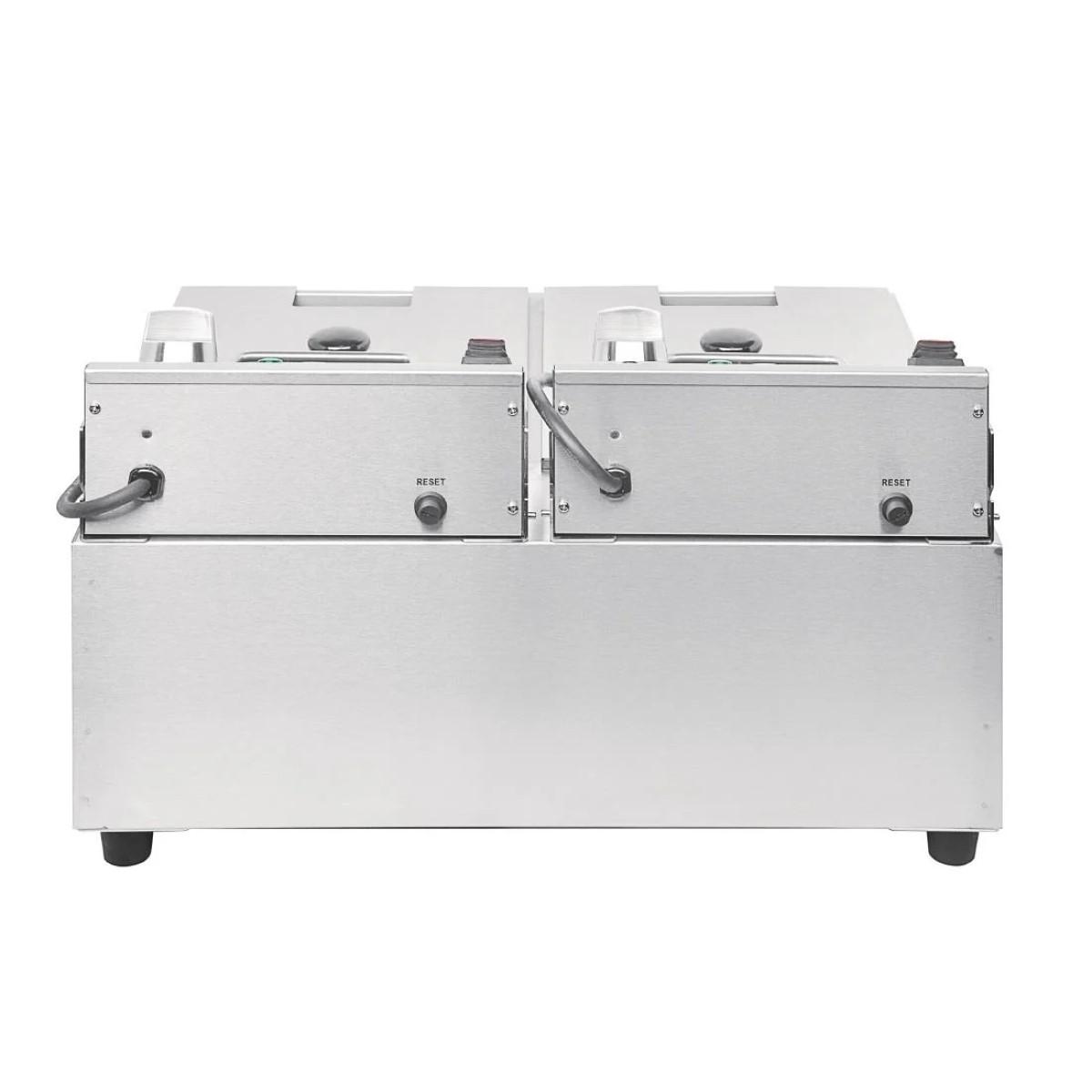 Buffalo FC259 Twin Tank Twin Basket 2x5Ltr Countertop Fryer with Timers ...