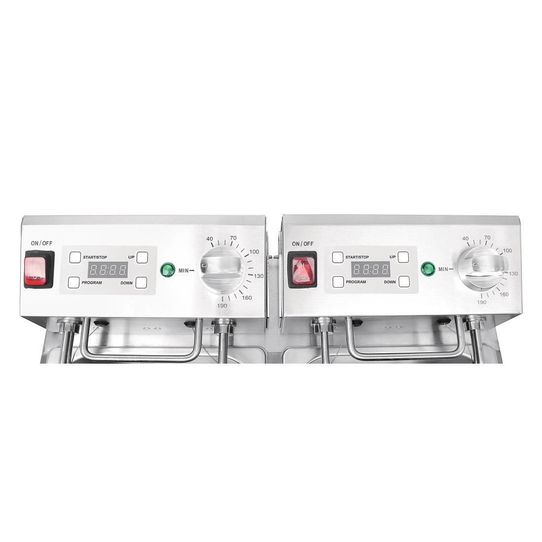 Buffalo FC377 Twin Tank Twin Basket 2x8Ltr Countertop Fryer with Timers ...