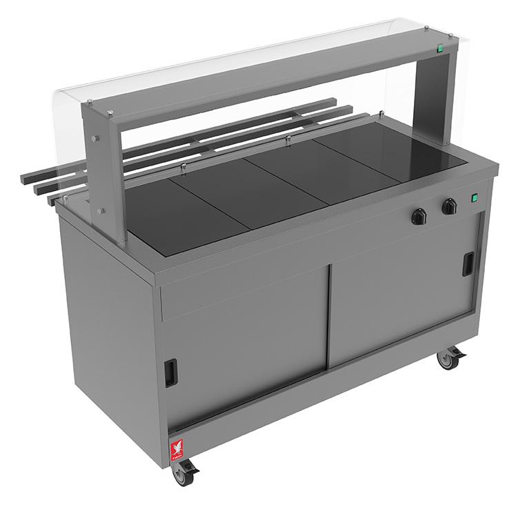 Falcon Vario-Therm 4 Hot Top Mobile Servery Counter With Heated Gantry