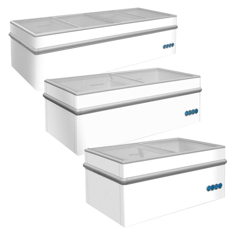 Iarp IF55 Glass Lid Island Site Freezer - 595 Litre