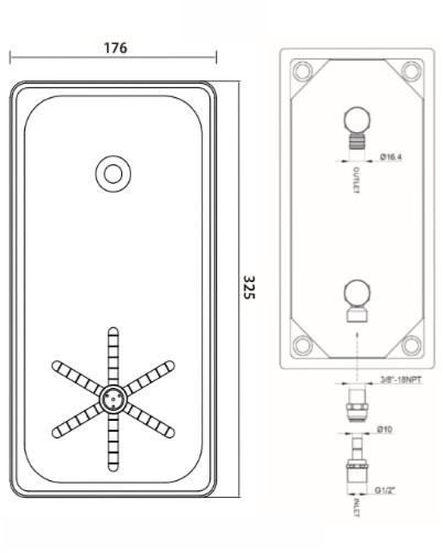 Die-Pat Inset Jug Rinser Sink JR01B