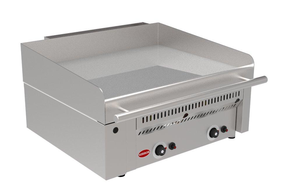 Mirror Zone Heavy Duty Gas Chrome Griddle - Smooth Plate.