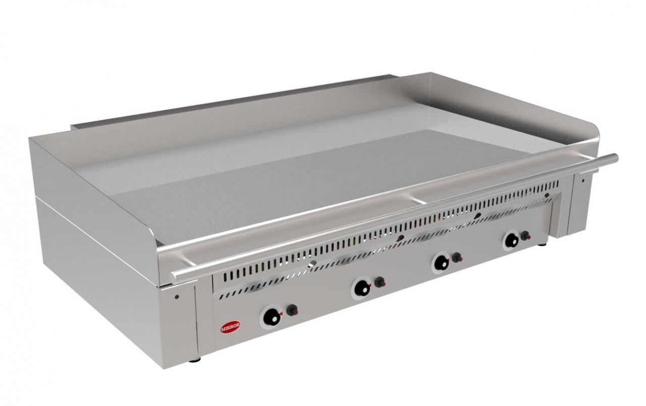 Mirror Zone Heavy Duty Gas Chrome Griddle - Smooth Plate.