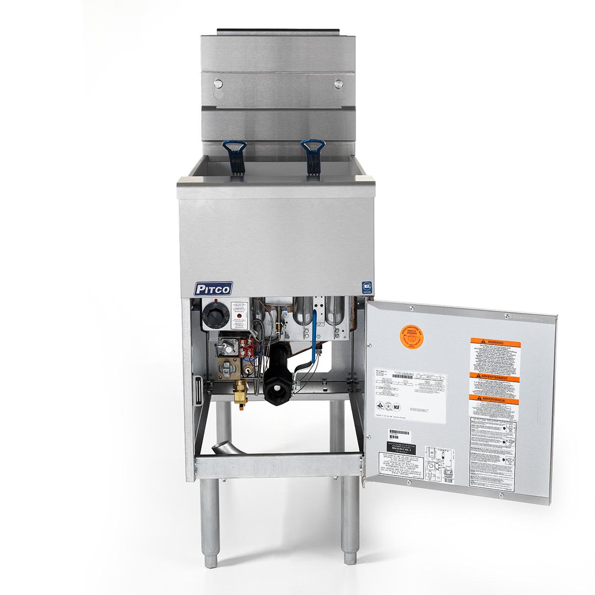 Pitco VF35 Single Tank, Twin Basket Gas Fryer 18L