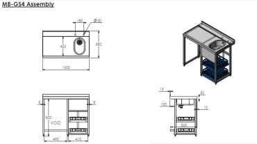 Parry Modular Bar Glass Wash Station MB-GS4