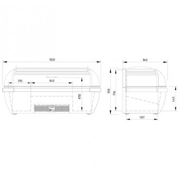 Arcaboa VISION 150S High Vision Freezer - 492 Litre